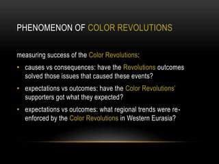 Causes and Concequences of Colour Revolutions in the Post-Soviet ...