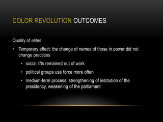 Causes and Concequences of Colour Revolutions in the Post-Soviet ...