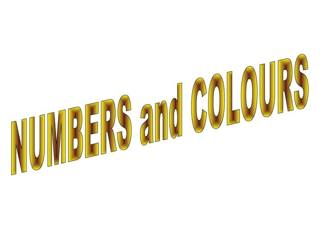Colours and numbers | PPT