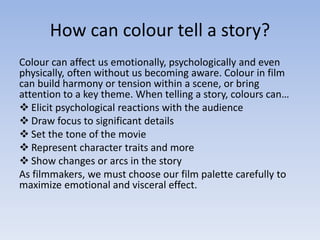 Colour schemes in films | PPT
