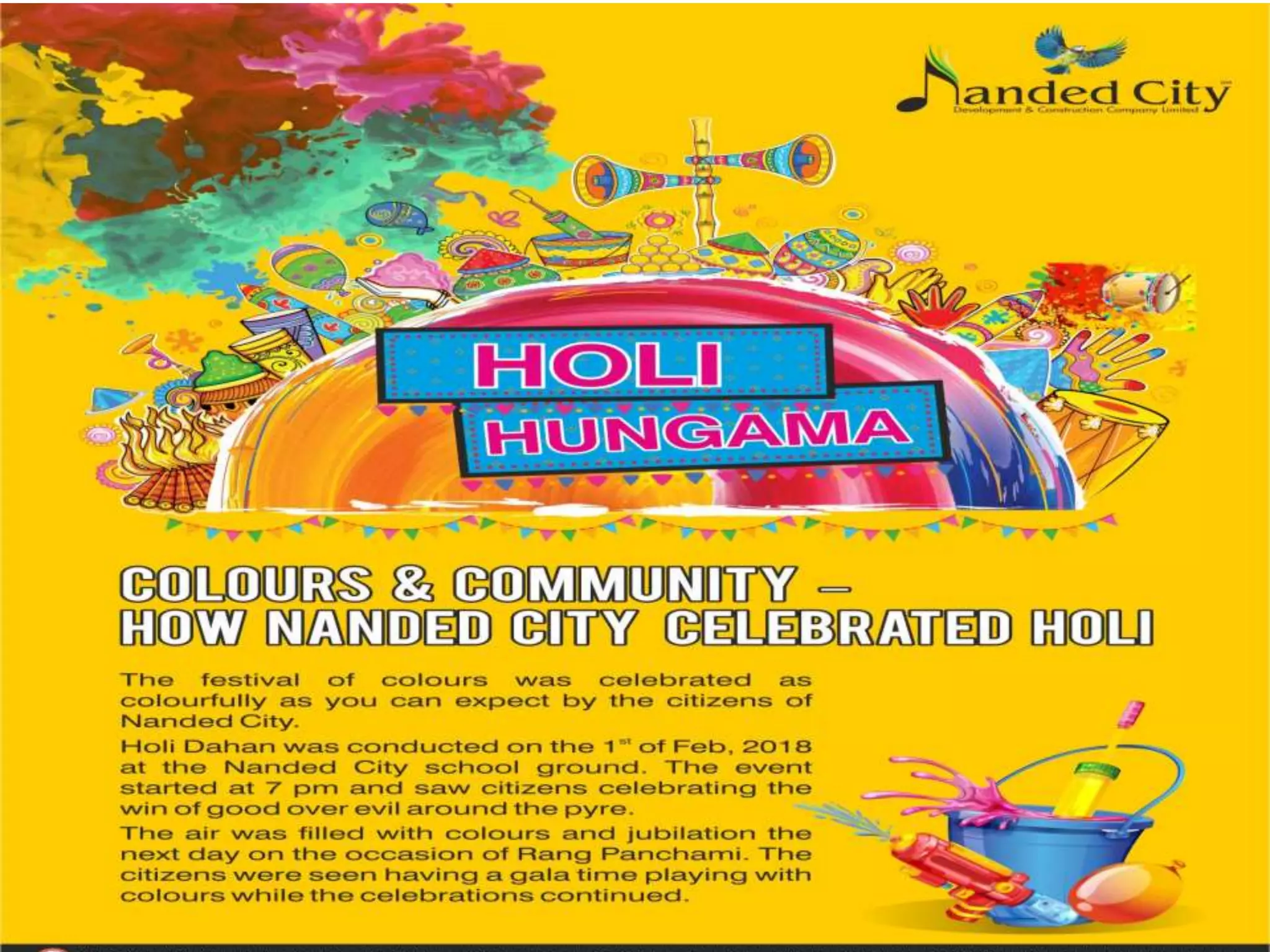 Colours & Community - How Nanded City celebrated holi. | PPTX