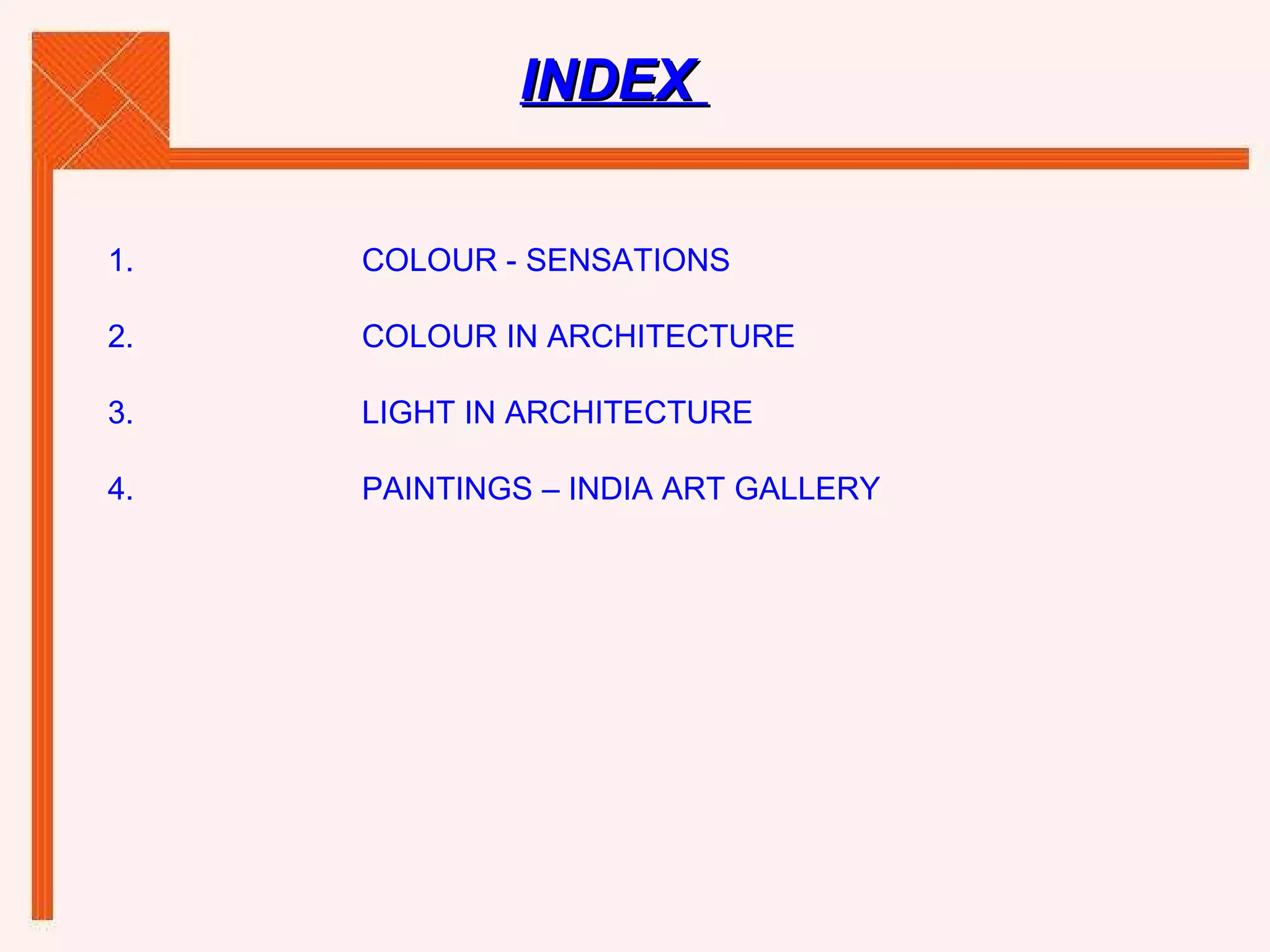 Colour Sensations & Colour in Architecture | PPT