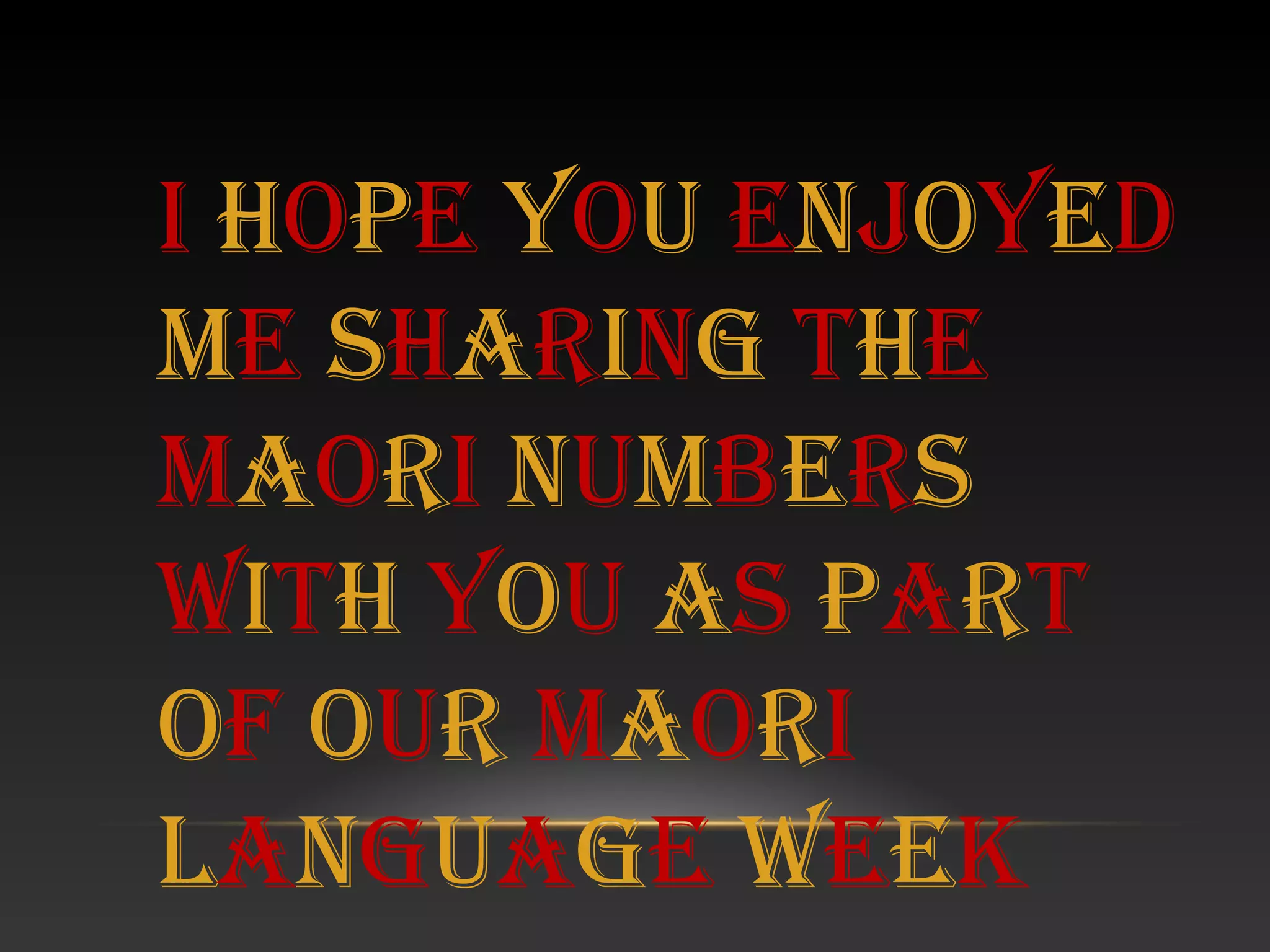 Counting in Maori 1-20 | PPT