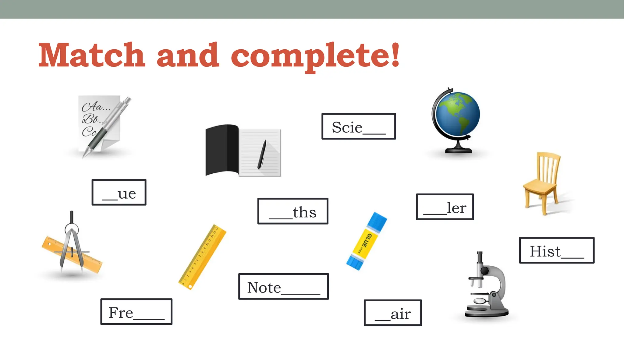 School subjects Colours school Objects.pptx