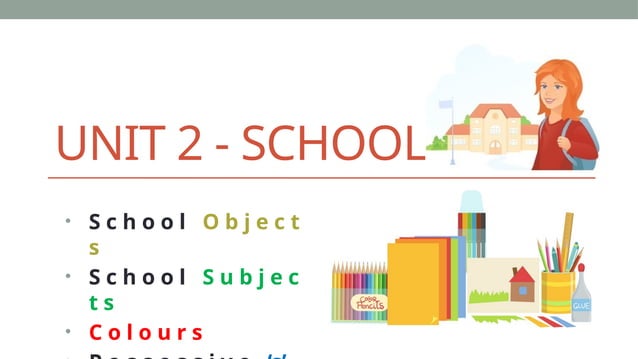 School subjects Colours school Objects.pptx