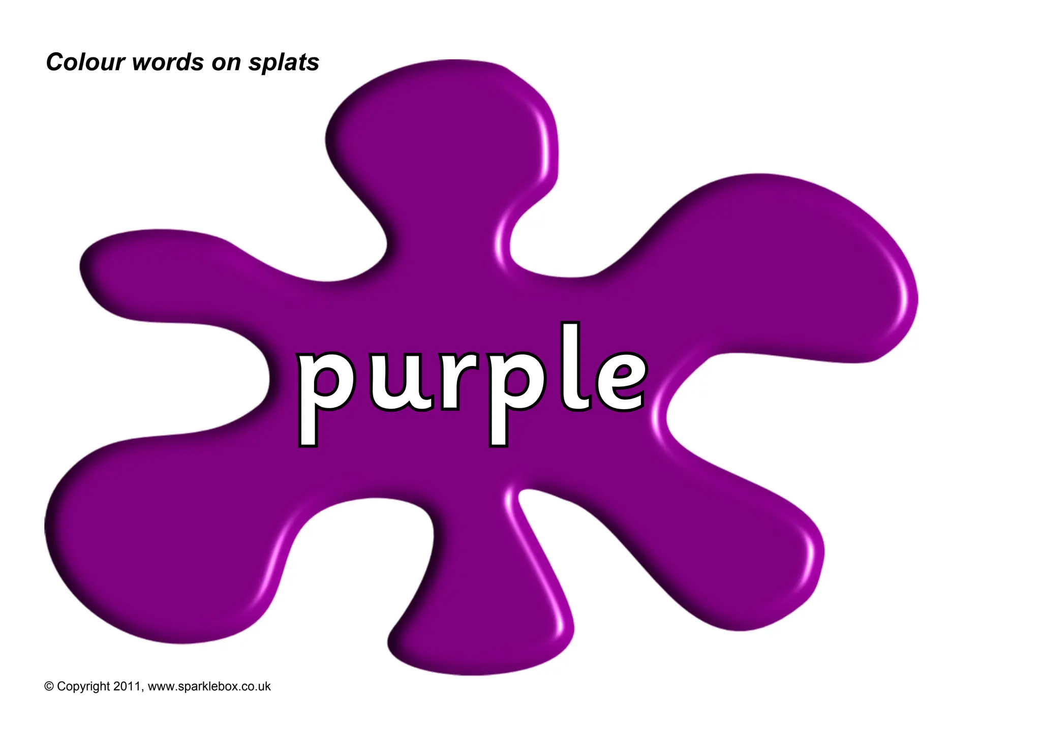 colour splat picture print kids primary level 1 | PDF