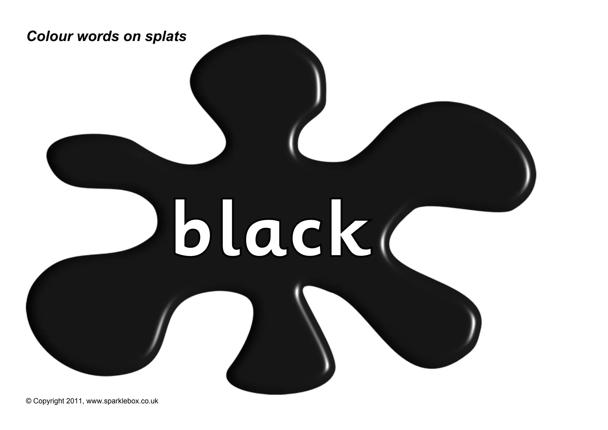 colour splat picture print kids primary level 1 | PDF