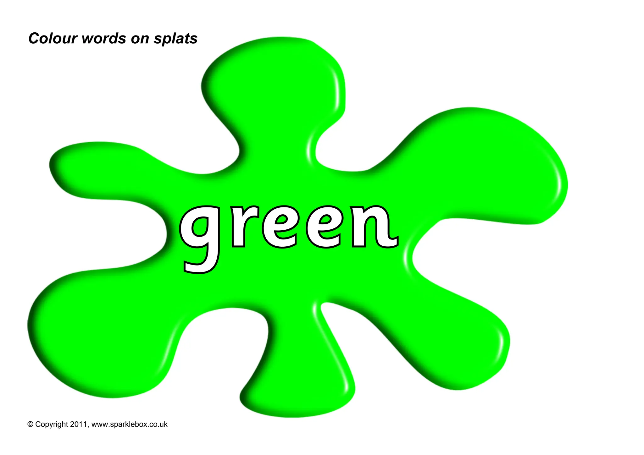 colour splat picture print kids primary level 1 | PDF