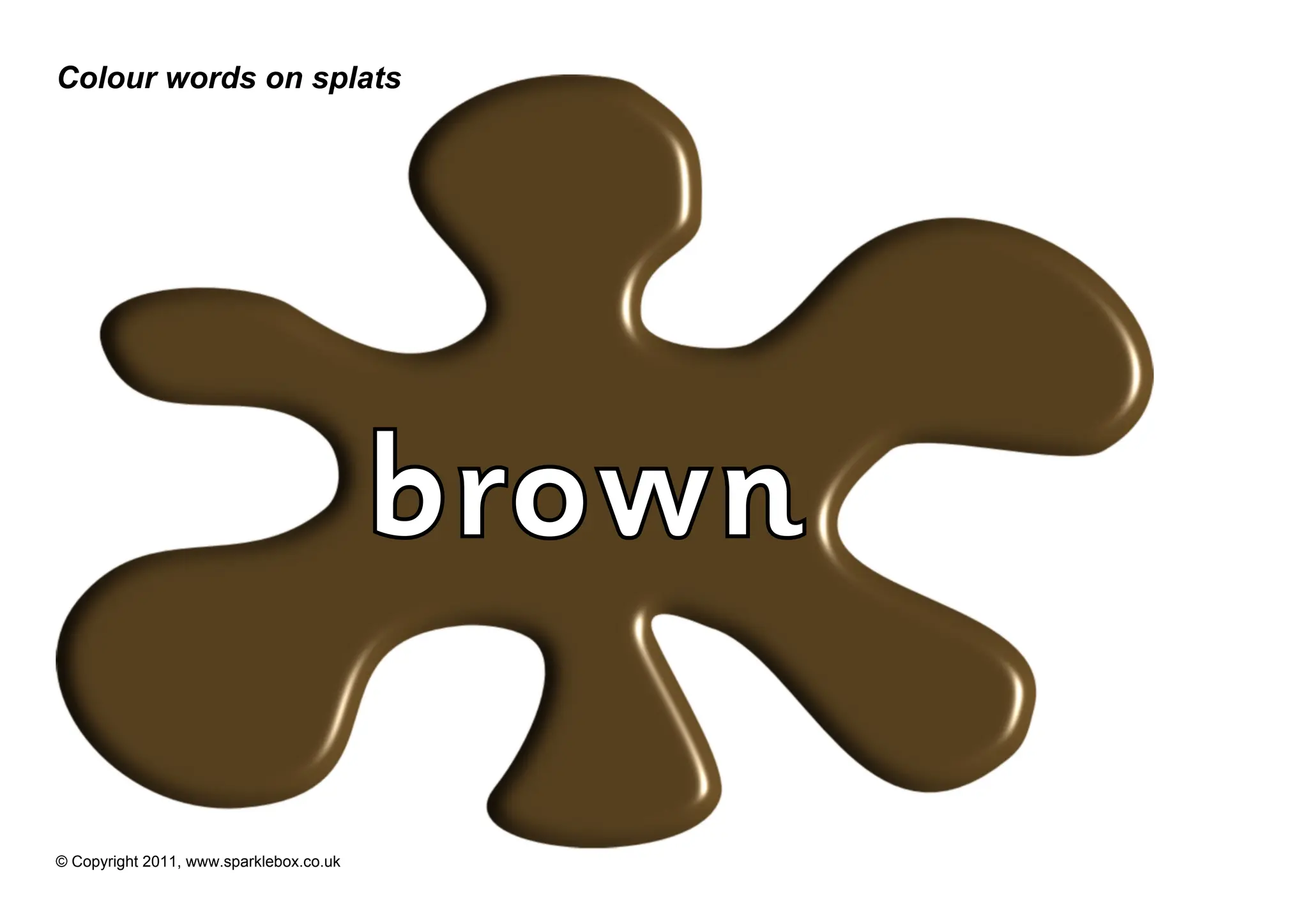 colour splat picture print kids primary level 1 | PDF