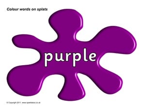 colour splat picture print kids primary level 1 | PDF
