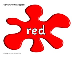 colour splat picture print kids primary level 1 | PDF