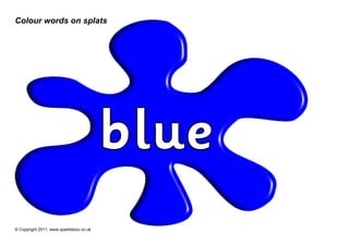 colour splat picture print kids primary level 1 | PPT