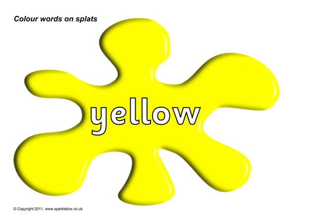 colour splat picture print kids primary level 1 | PDF