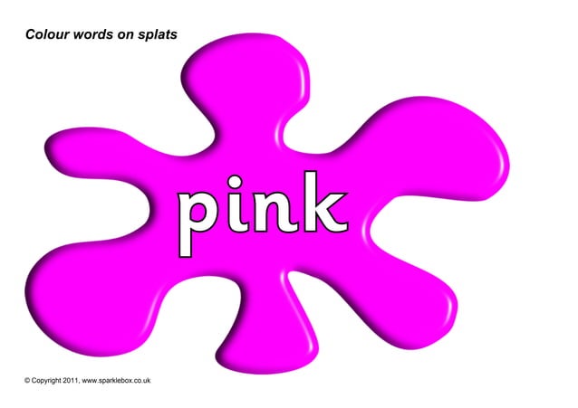 colour splat picture print kids primary level 1 | PDF