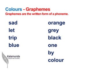 Colours spelling powerpoint tg 2012 | PPT