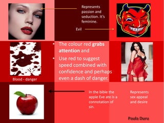 Colour symbolism task | PPTX