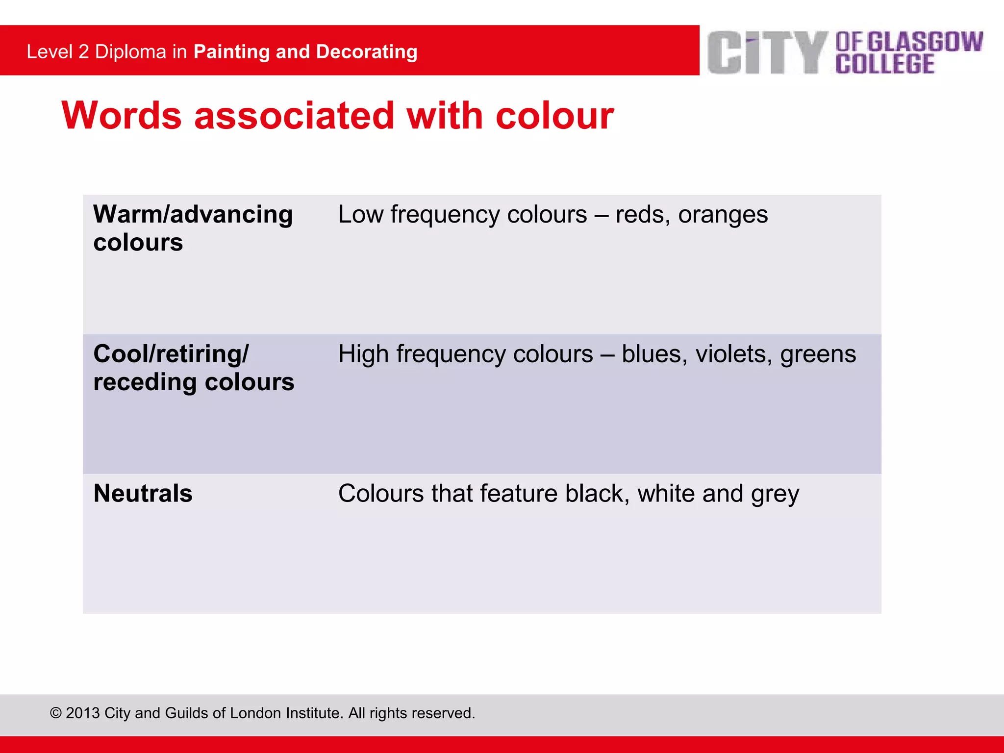 Colour terminology 6 | PPT