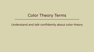 Colour theory basics | PPTX