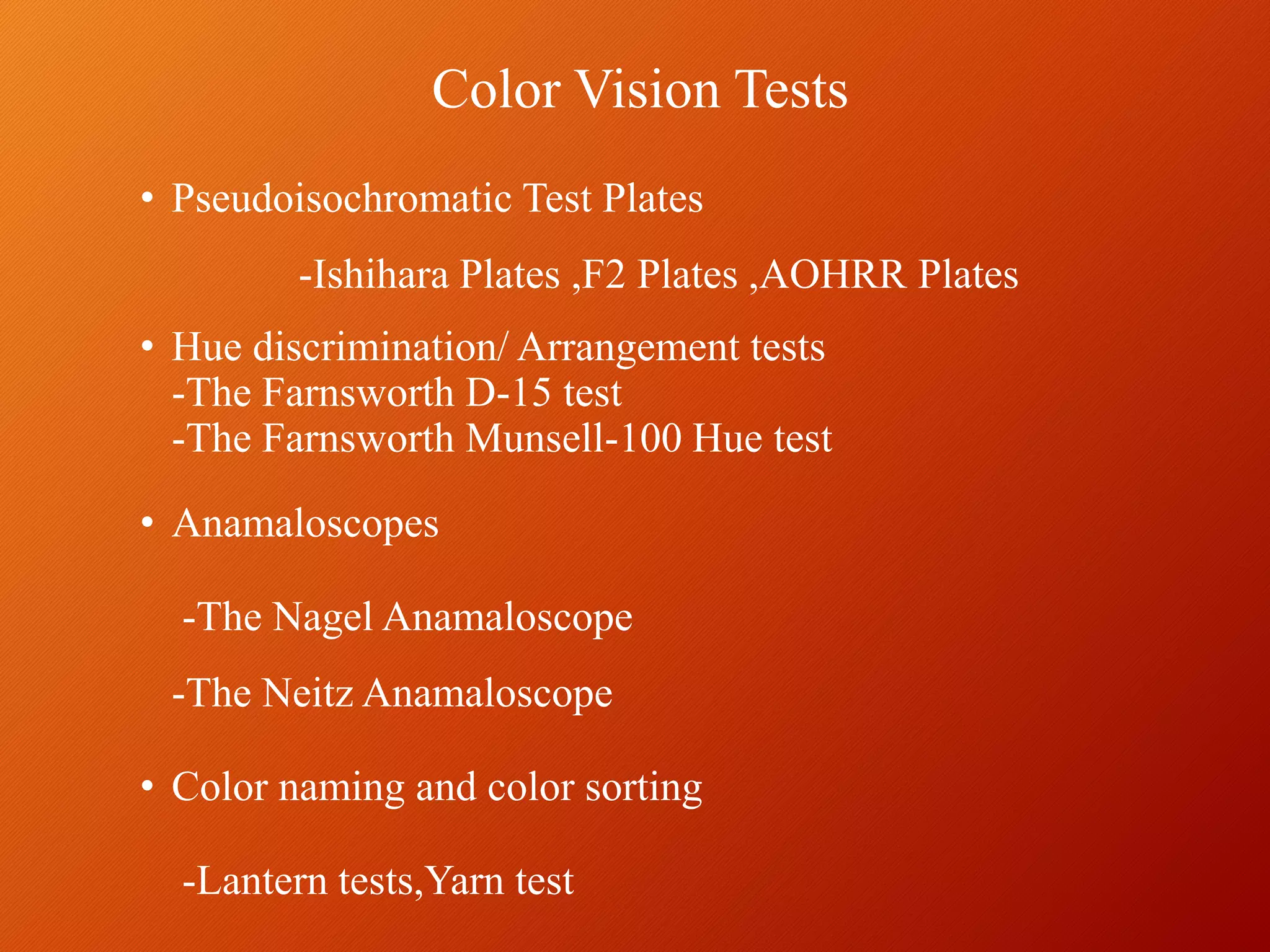 Colour vision examination | PPTX