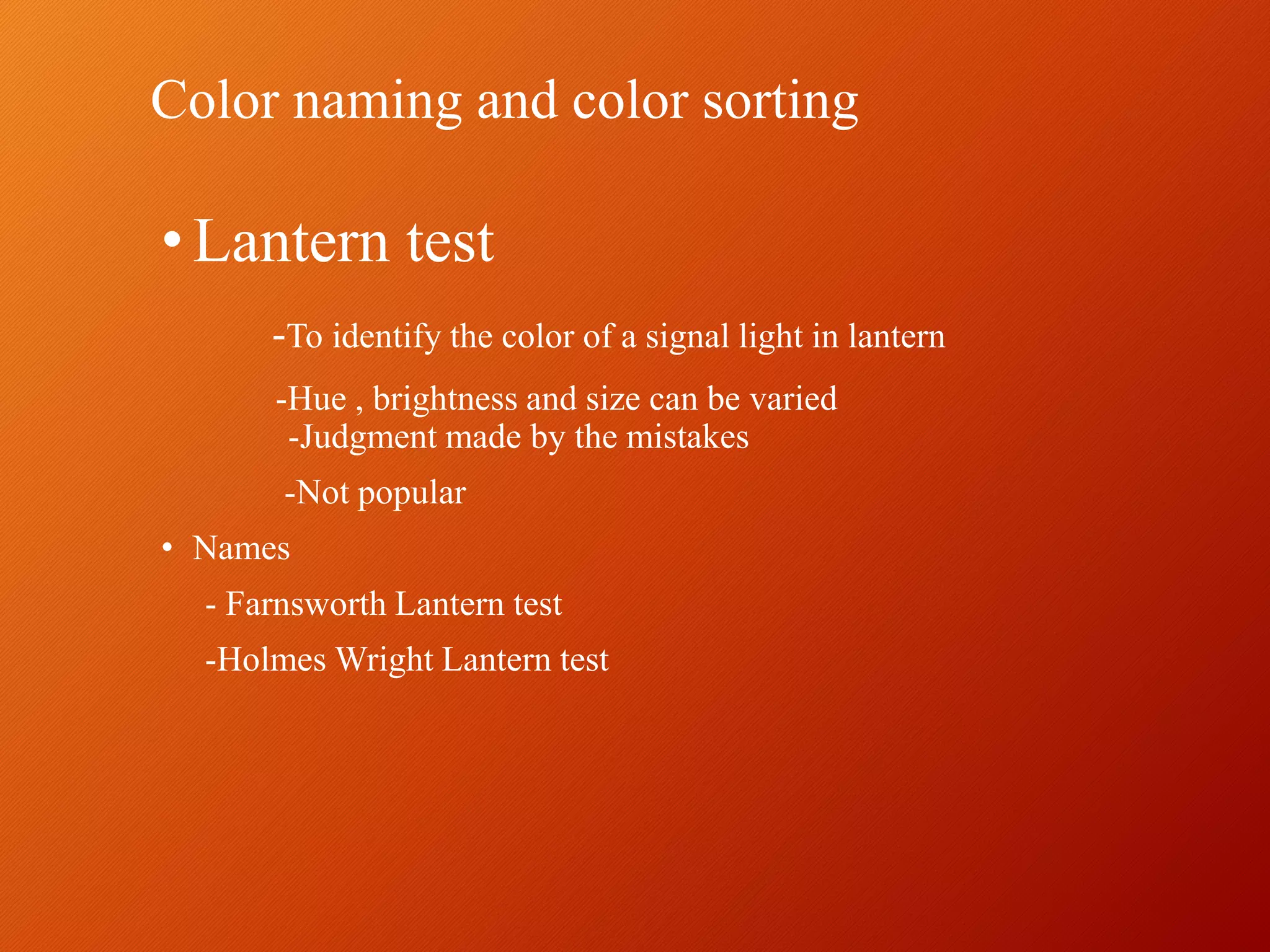 Colour vision examination | PPTX