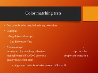 Colour vision examination | PPTX
