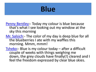 Colour your day in a sentence | PPT