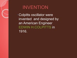 Colpitts Oscillator | PPTX