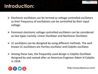 Colpitts Oscillator - Working and Applications | PPT