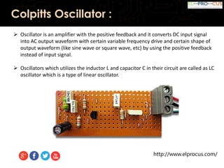 Colpitts Oscillator - Working and Applications | PPTX