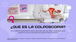 COLPOSCOPIA. VENEZUELA HOSPITAL RUIZ Y PAEZ pptx | PPTX