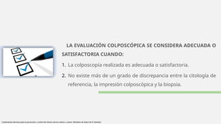 Colposcopia GENERALIDADES DEL TEMA...... | PPTX