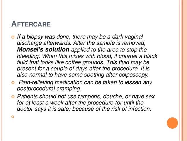 Colposcopy examination