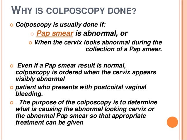 abnormal pap smear colposcopy
