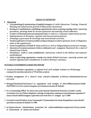 Col prashant jha profile - 29th dec 15 | PDF