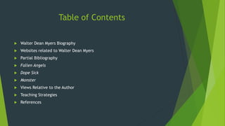 Author Study--Walter Dean Myers | PPTX
