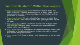 Author Study--Walter Dean Myers | PPTX