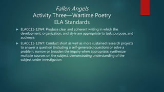 Fallen Angels Multiple Text Assignment | PPTX