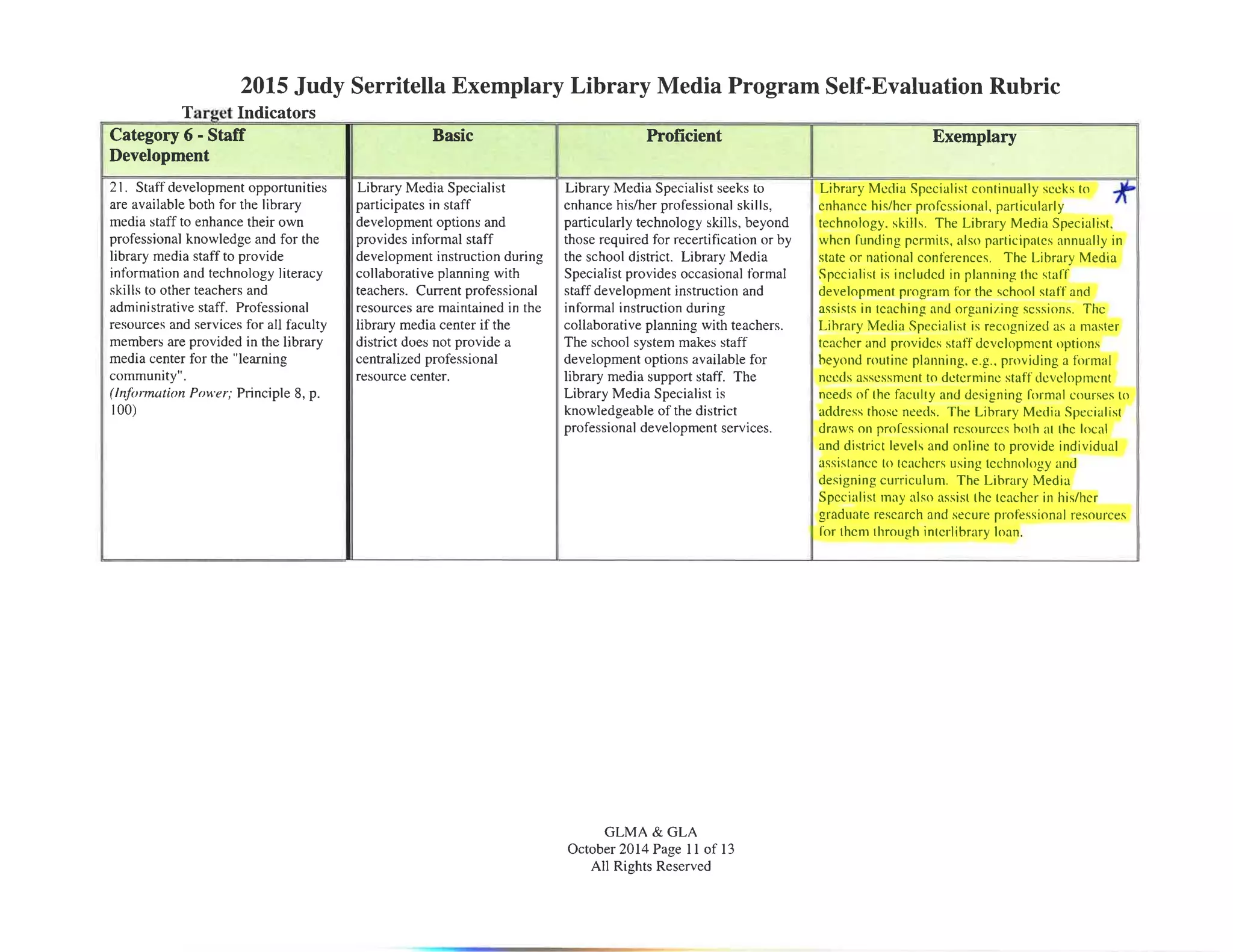 Michelle Colquitt Media Program Self-Evaluation Rubric | PPT