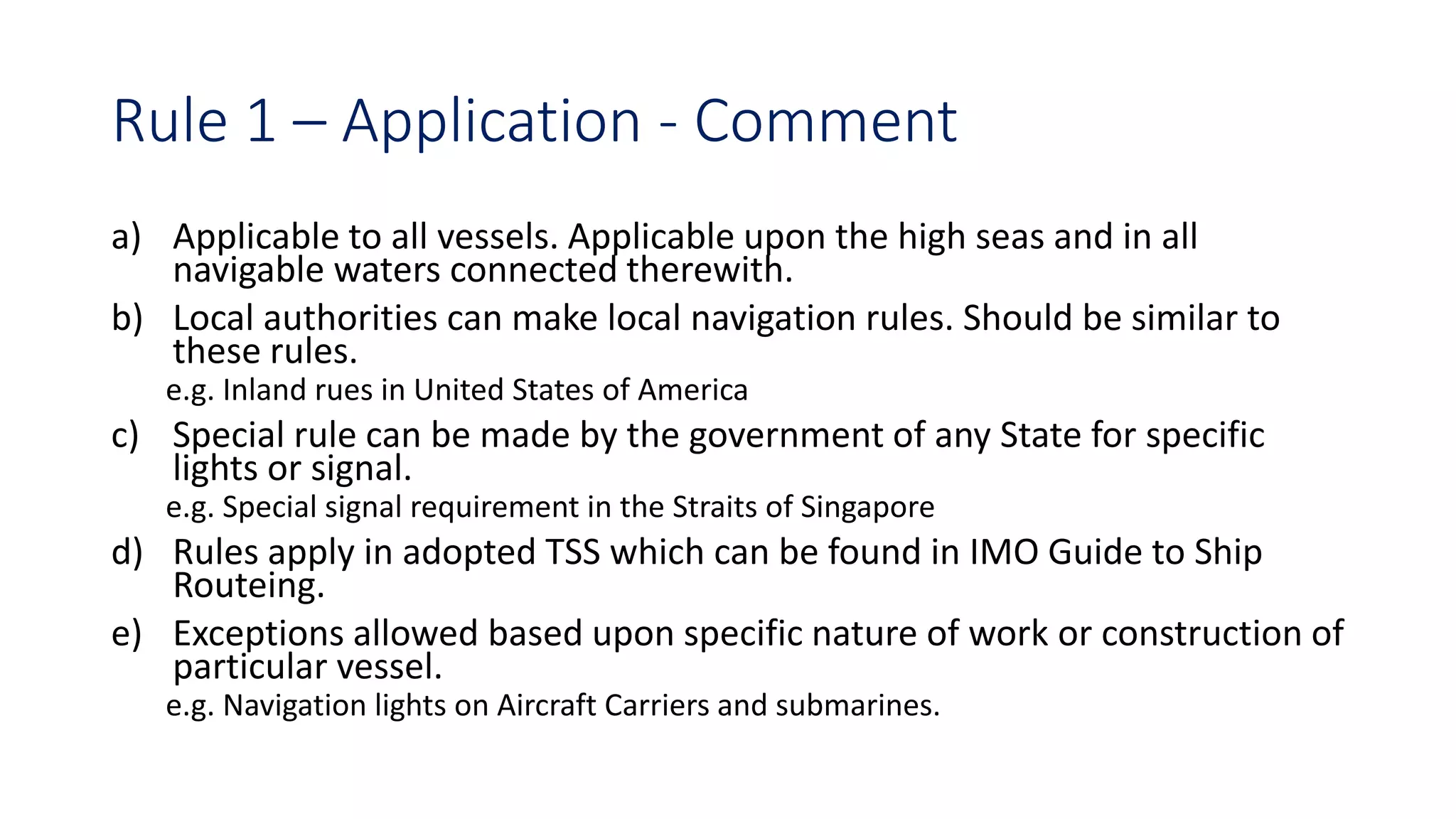 COLREG 1972, A Presentation | PPTX