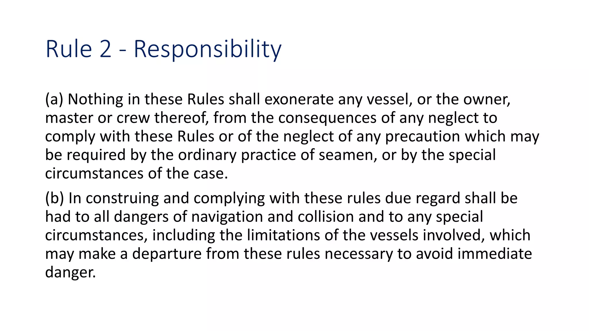 COLREG 1972, A Presentation | PPTX