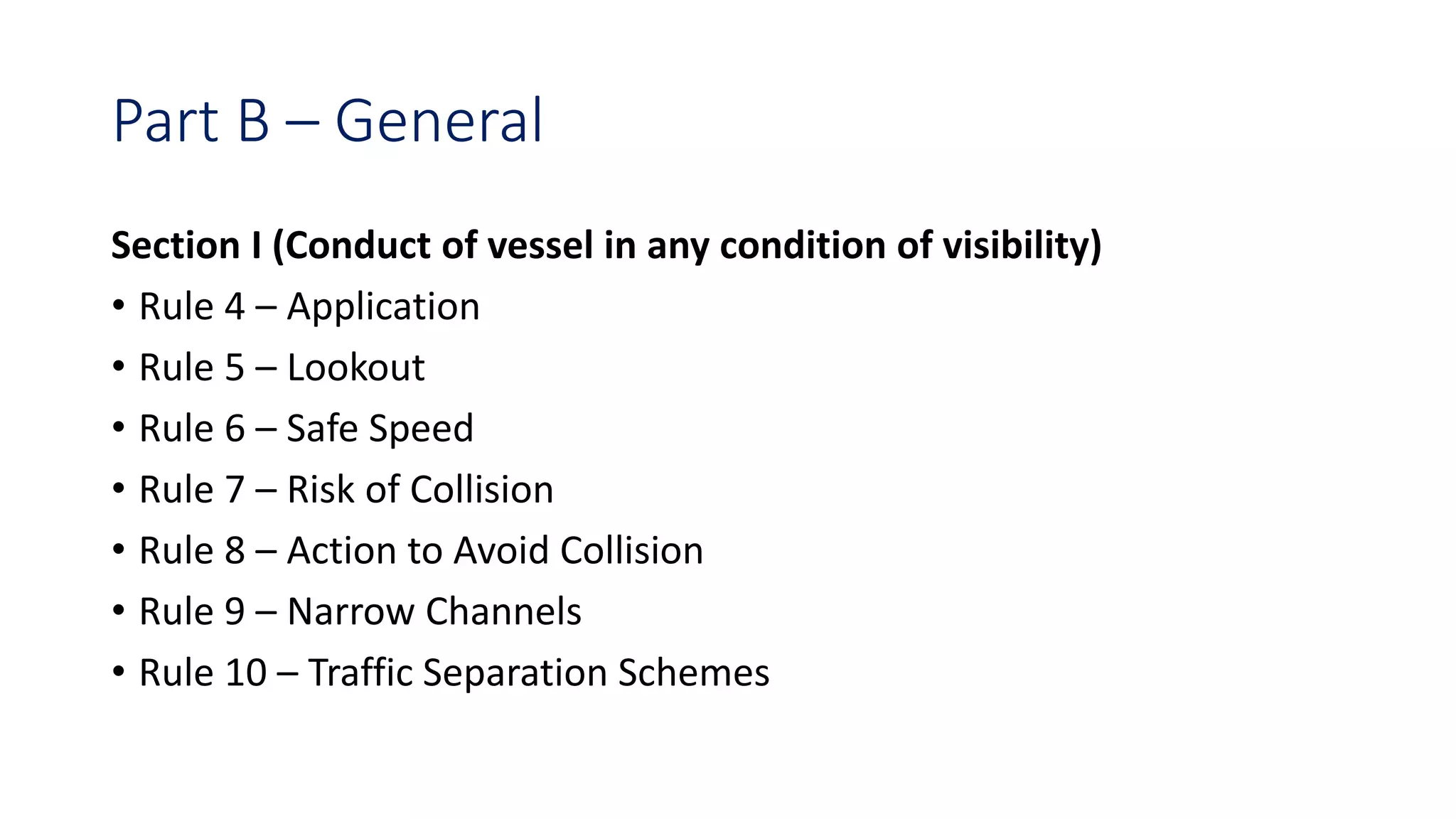 COLREG 1972, A Presentation | PPTX