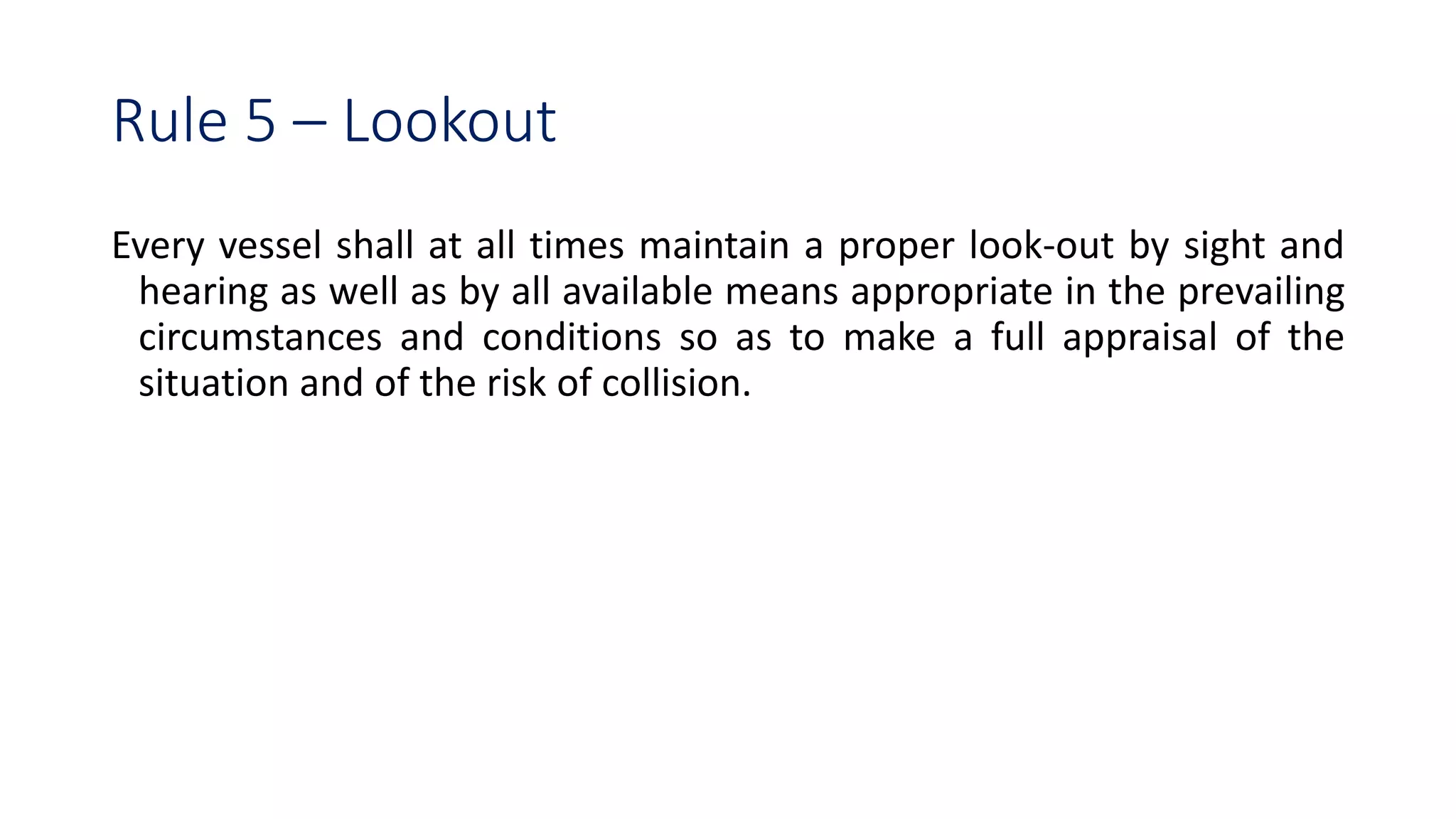 COLREG 1972, A Presentation | PPTX