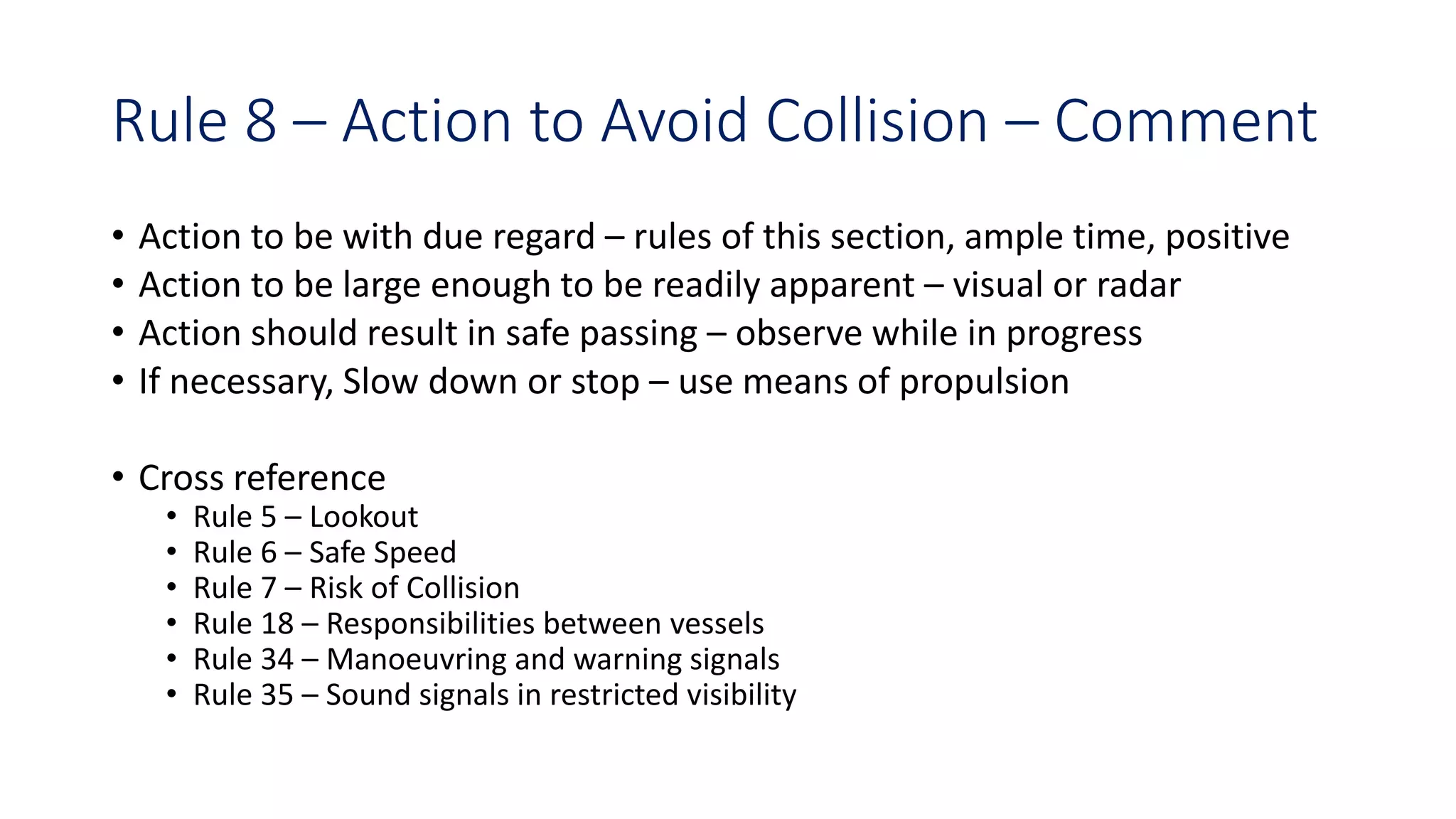 COLREG 1972, A Presentation | PPTX