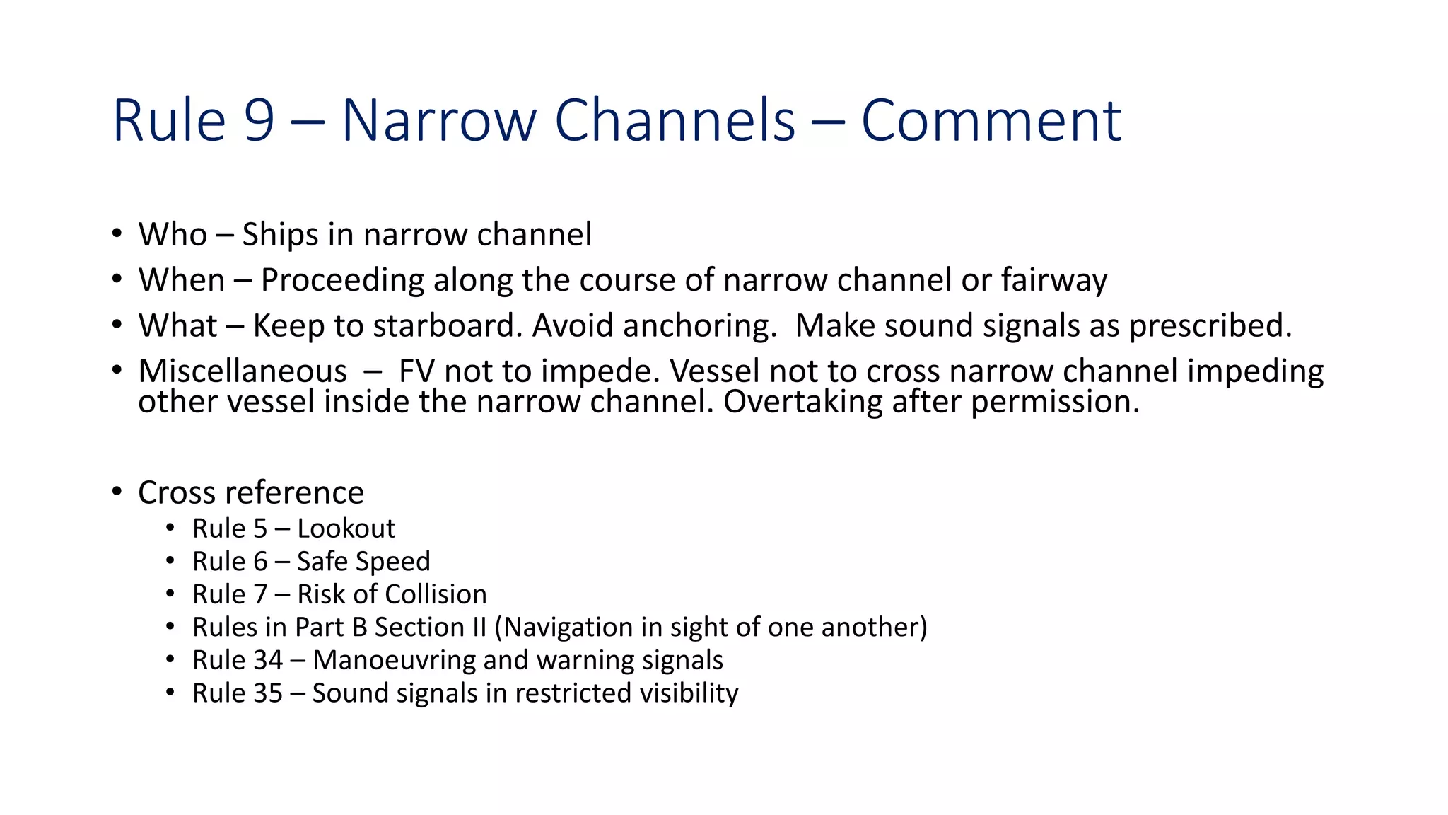 COLREG 1972, A Presentation | PPTX