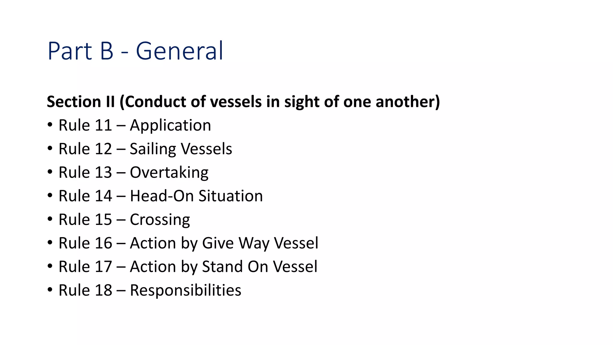 COLREG 1972, A Presentation | PPTX
