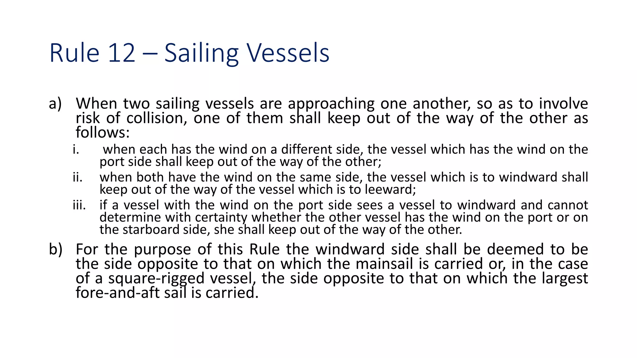 COLREG 1972, A Presentation | PPTX