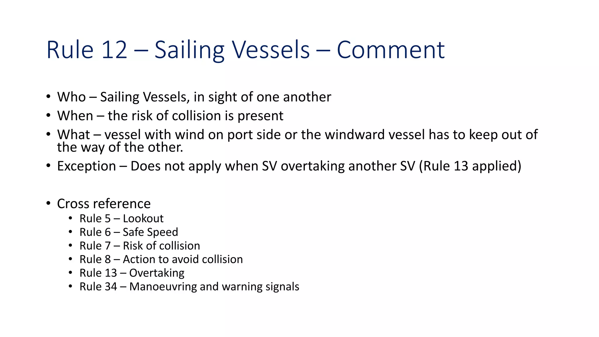 COLREG 1972, A Presentation | PPTX