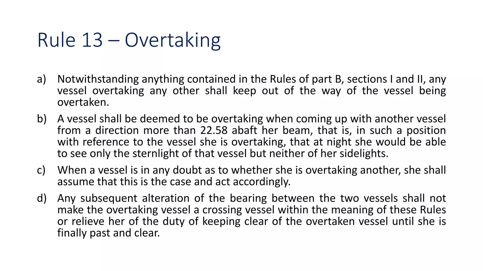 COLREG 1972, A Presentation | PPTX