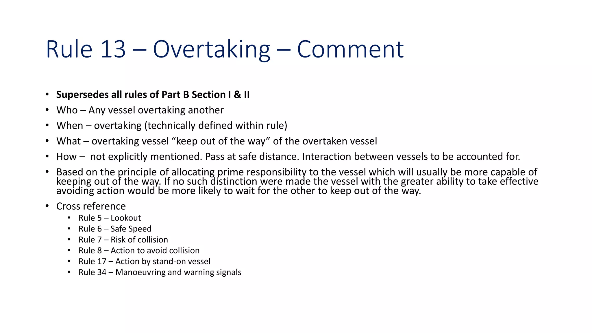 COLREG 1972, A Presentation | PPTX