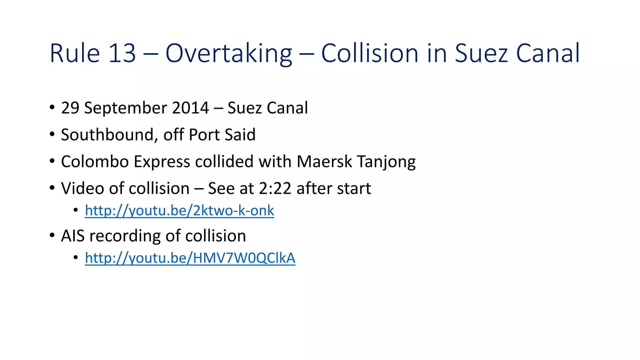 COLREG 1972, A Presentation | PPTX